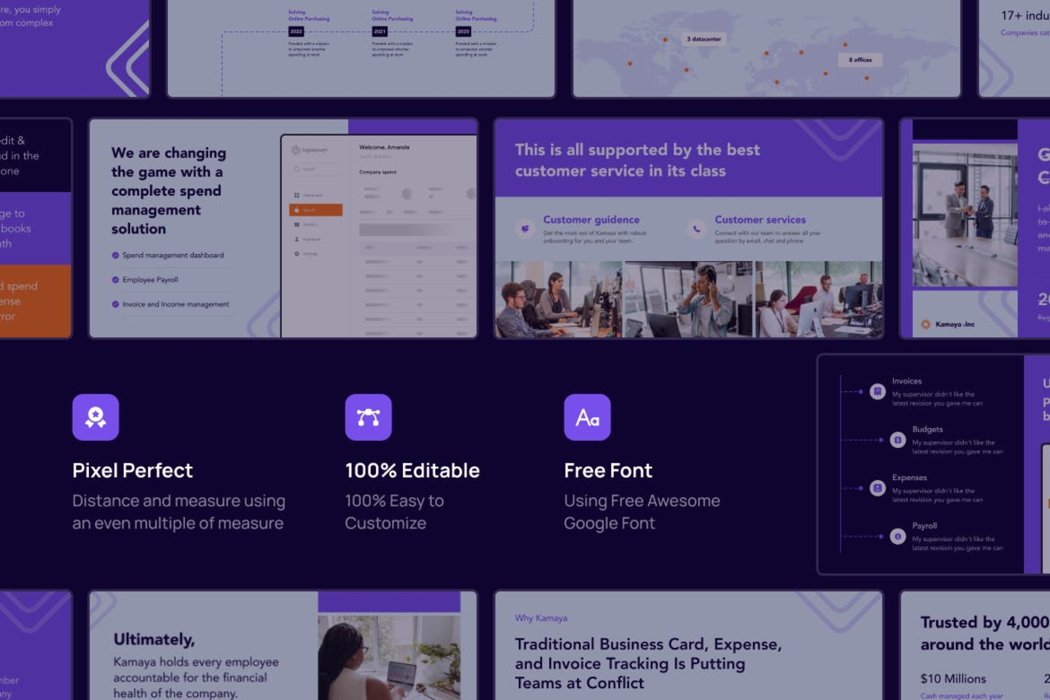 4416 紫色优雅工作总结计划数据汇报公司介绍项目路演演讲PPT模板 Kamaya Sales Presentation Template – Powerpoint@GOOODME.COM ...